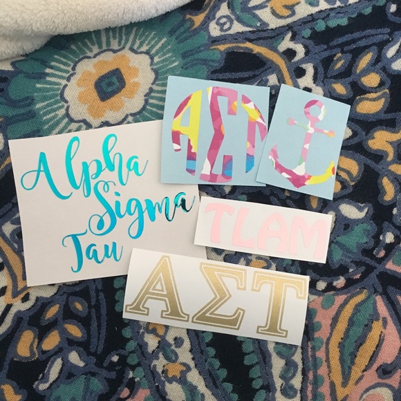 alpha sigma tau | Accessories | Alpha Sigma Tau Sticker Bundle | Poshmark
